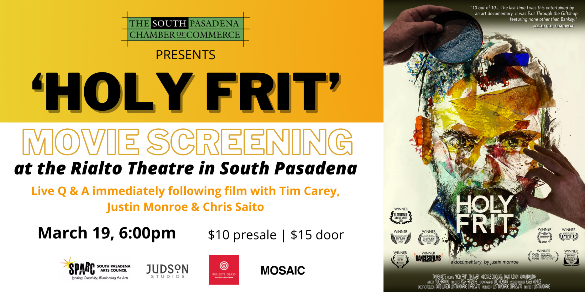 Holy Frit Movie Screening – South Pasadena Chamber of Commerce