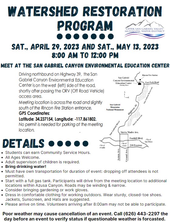 Watershed Restoration Program – South Pasadena Chamber of Commerce