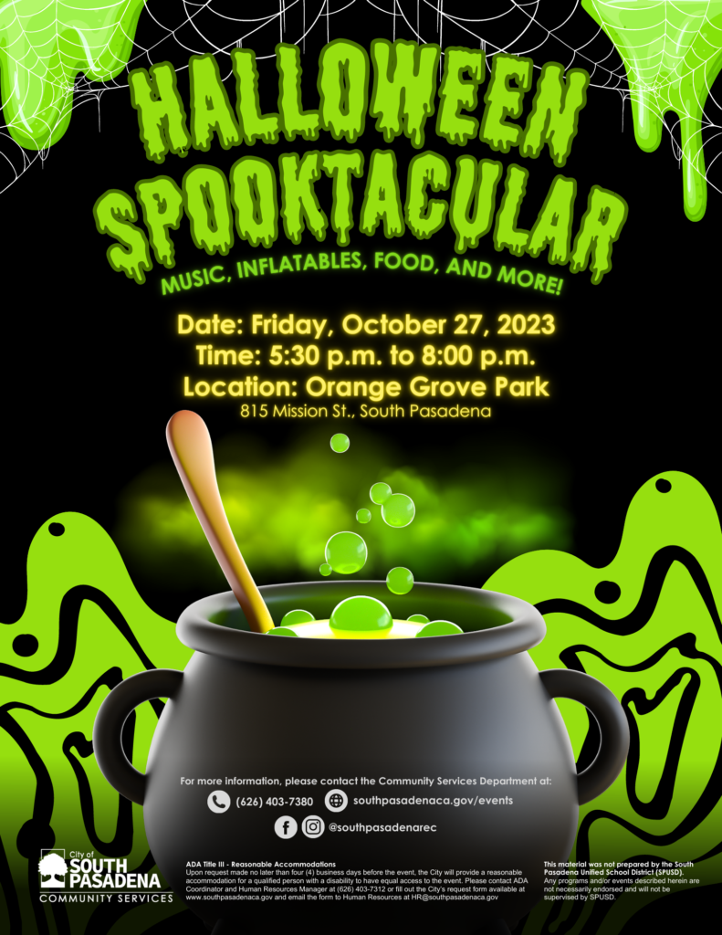Annual Halloween Spooktacular – South Pasadena Chamber of Commerce